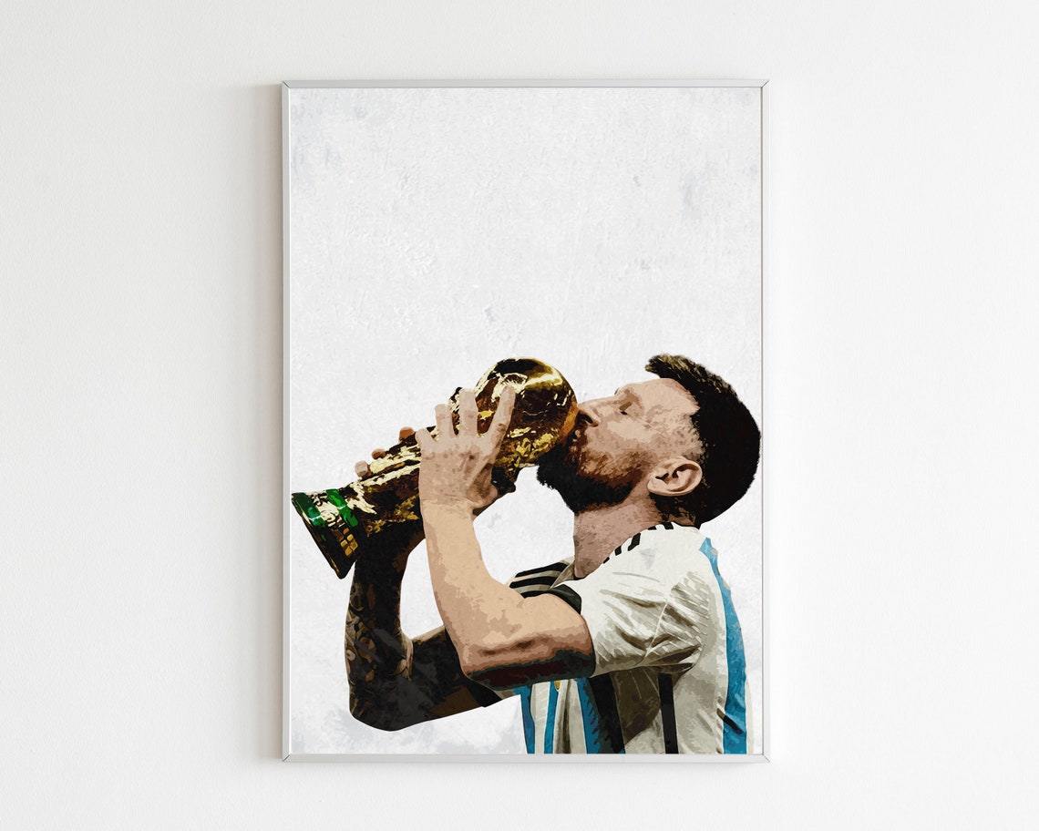 Lionel Messi Argentina World Cup Poster 2023, Wall Art, Decor, Football ...