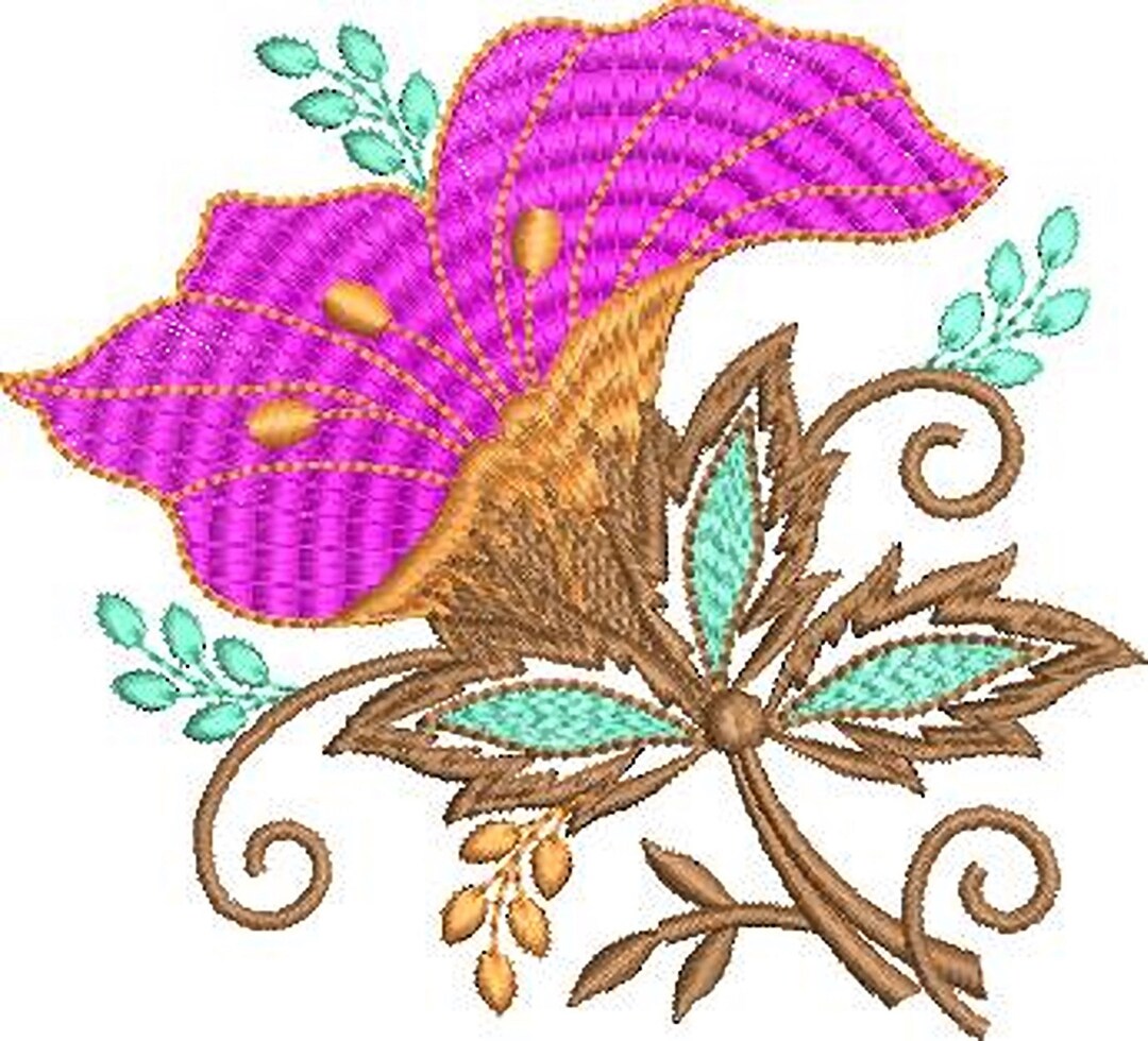 Flora Embroidery Designs - Etsy