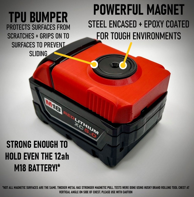 Milwaukee M18 Mag-mount™ PRO Magnetic Battery Mount With - Etsy