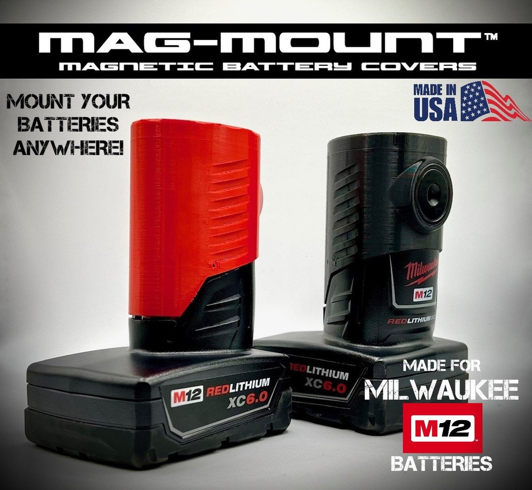 Milwaukee M12 Mag-mount™ Magnetic Battery Mount / Cover made in USA ...