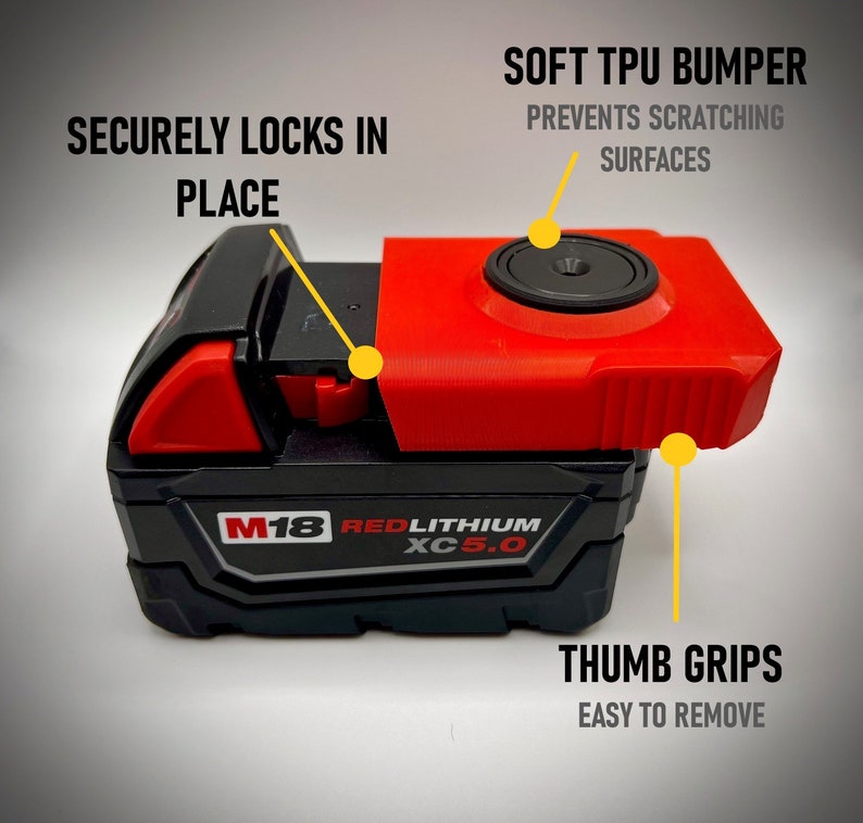 Milwaukee M18 Mag-mount™ PRO Magnetic Battery Mount With - Etsy