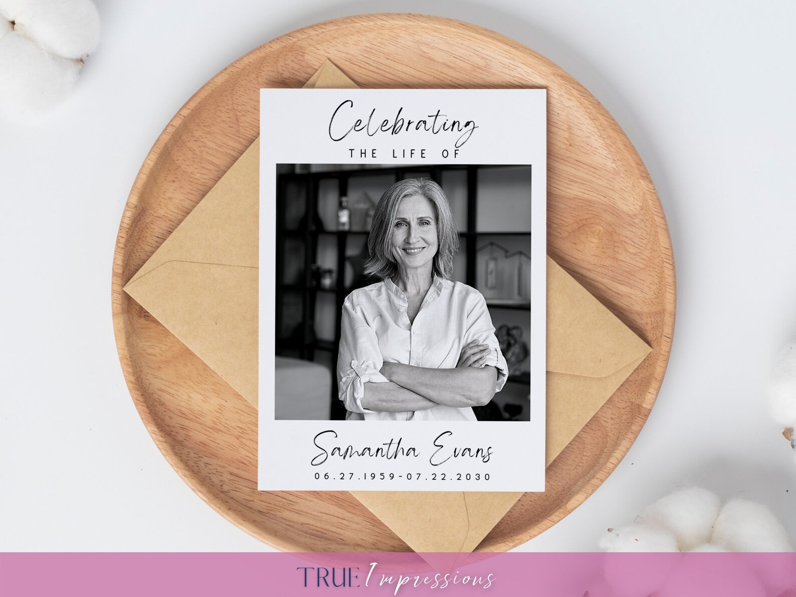 Minimalist Funeral Program Template 2 Page Celebration of - Etsy