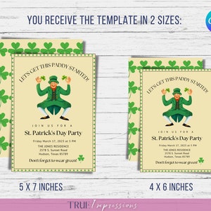 St. Patrick's Day Party Invitation Template, Funny St Patricks Invite ...