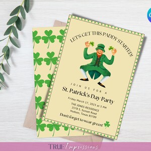 St. Patrick's Day Party Invitation Template, Funny St Patricks Invite ...