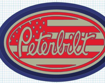 Peterbilt Round Lighted Sign 23x9x2 Inches Deep - Etsy