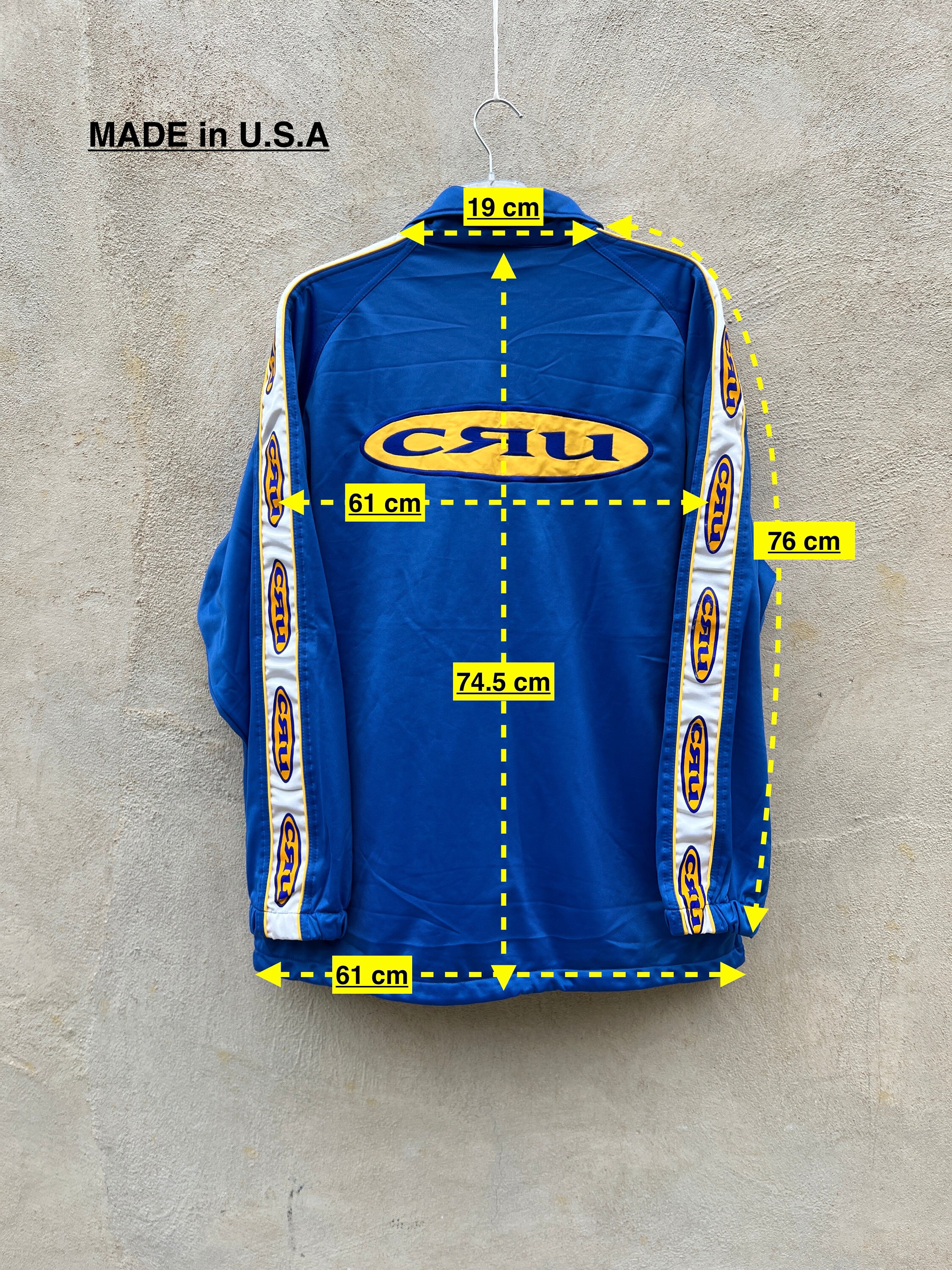 RARE! Vintage CRU Design Track Jacket Made in USA 90s Full RARE! Vintage CRU Design Track Jacket Made in USA 90s Full