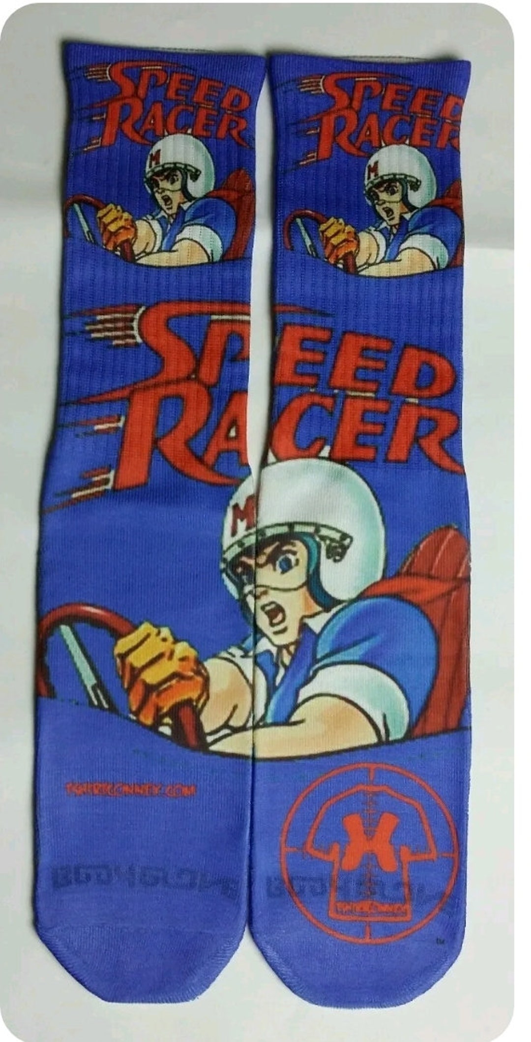 Speed Racer Blue Sublimation Socks - Etsy