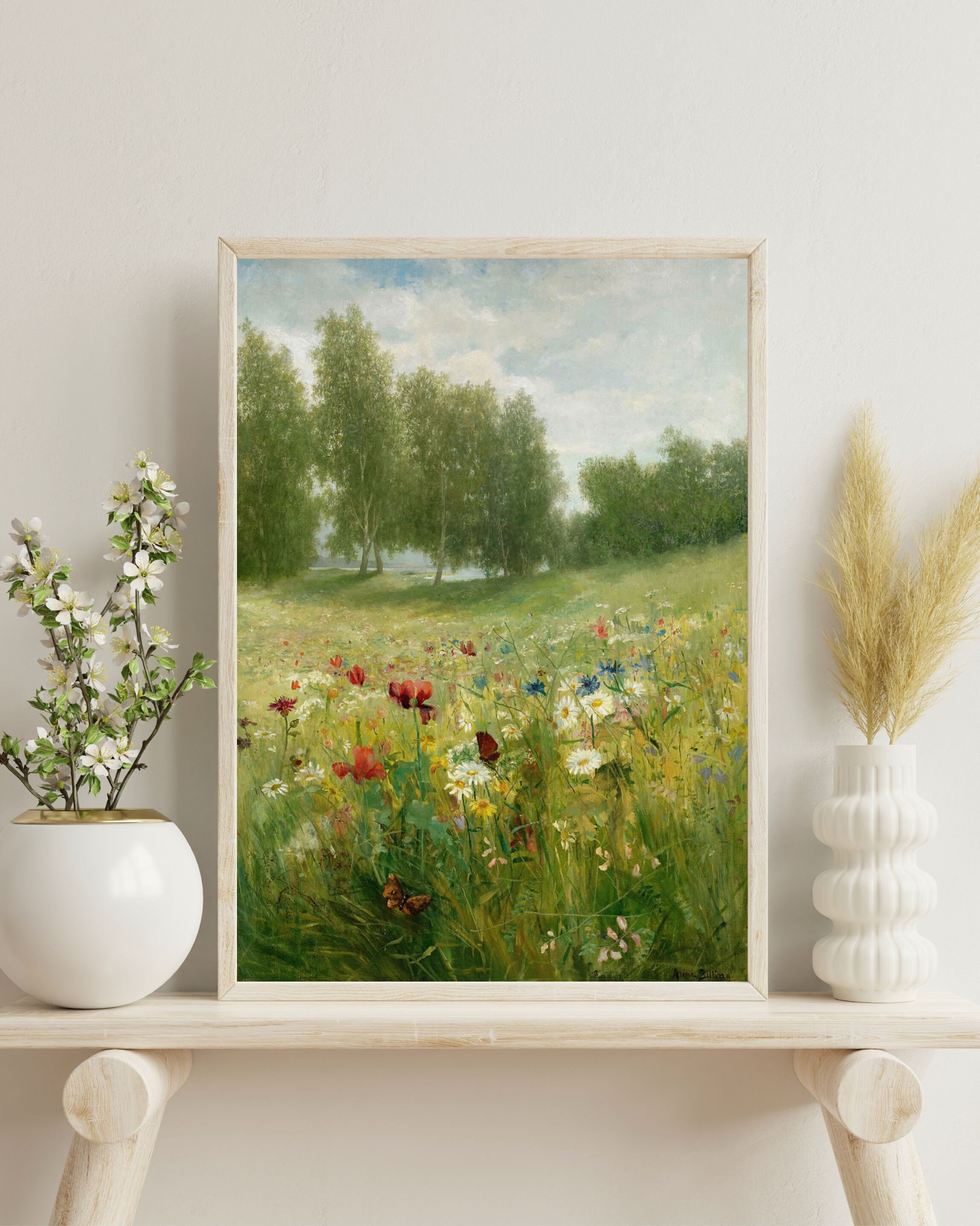 Floral Garden Cottagecore Landscape of Spring Summer Vintage - Etsy
