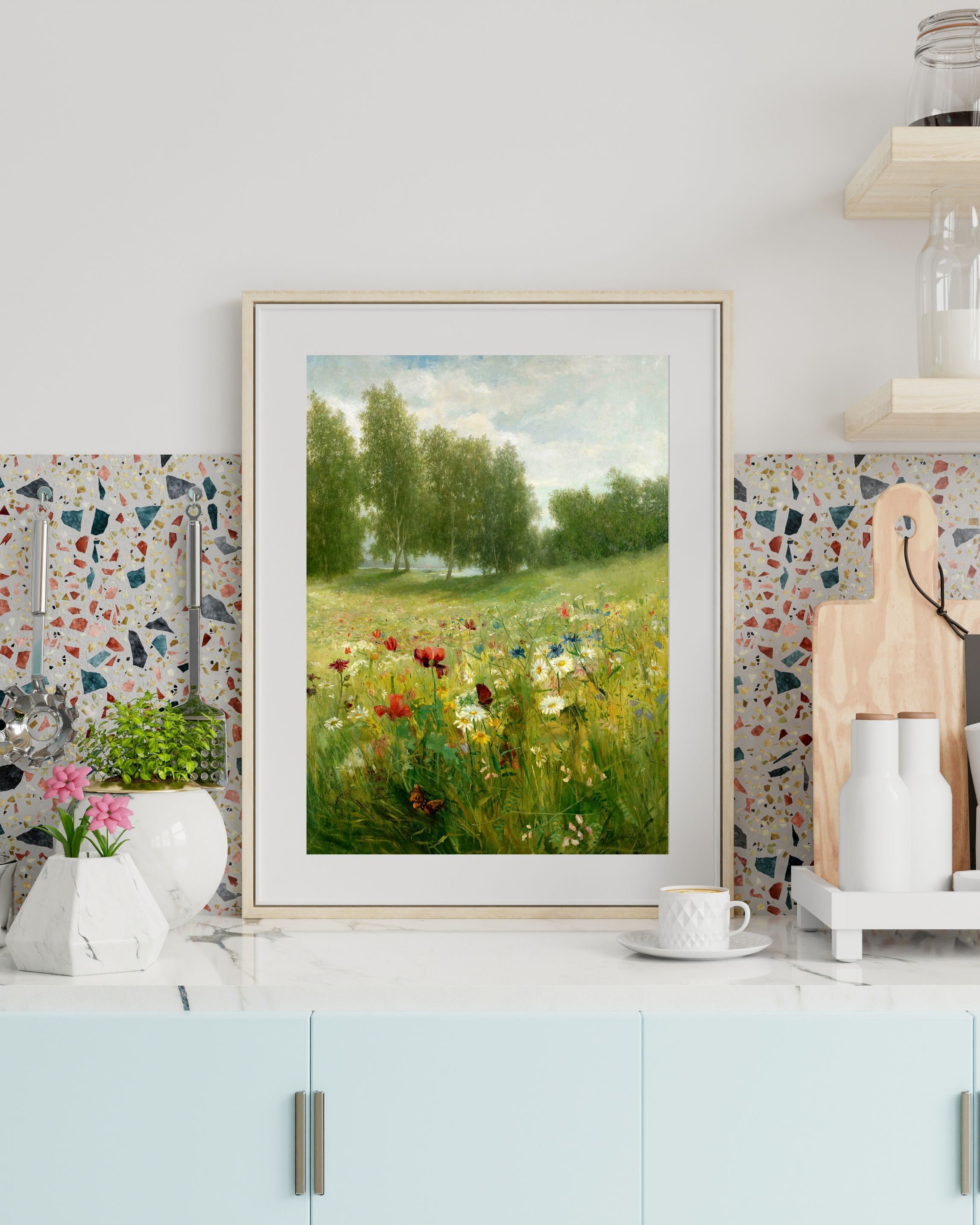 Floral Garden Cottagecore Landscape of Spring Summer Vintage - Etsy