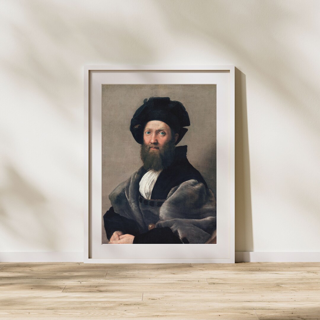 Moody Man Portrait Baldassare Print, Gentleman Vintage Oil Painting ...