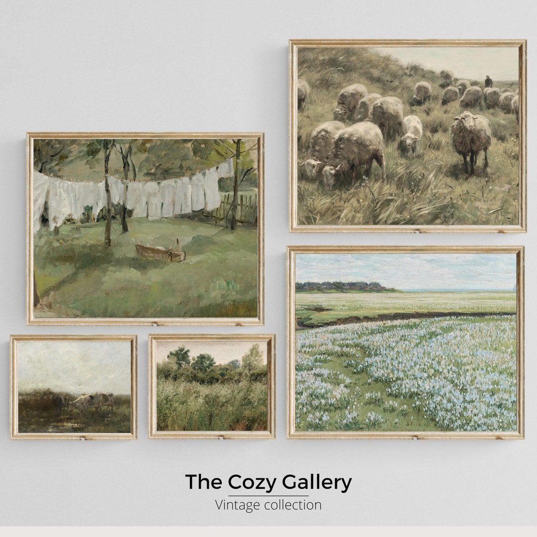 NEUTRAL FRENCH COUNTRY Gallery Wall Set, Farmhouse Landscape Vintage ...