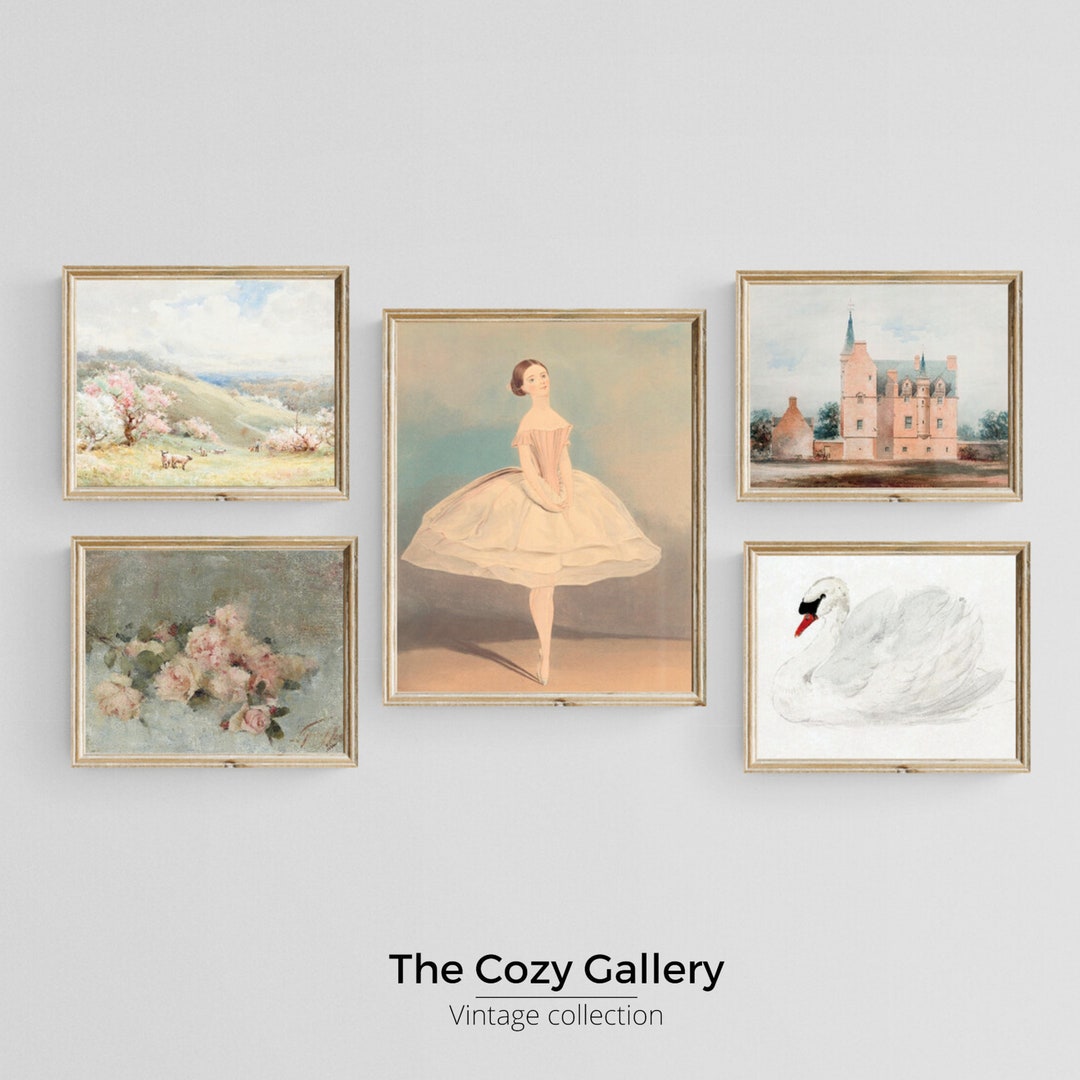 PINK Ballerina Gril's Bedroom Vintage Nursery PRINTABLE, Pink Nursery ...