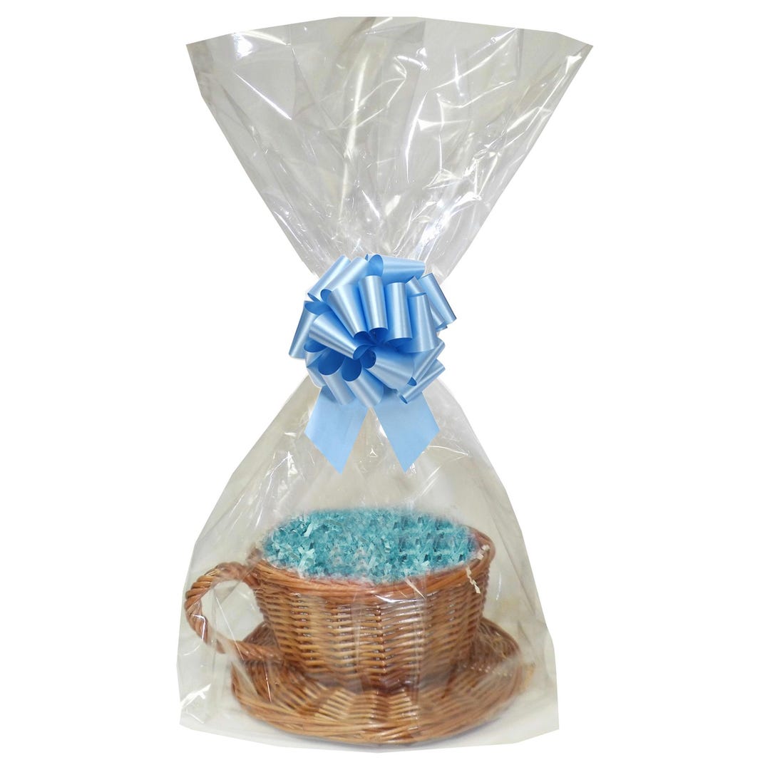 BLUE DIY Afternoon Tea Gift Basket Hamper Kit - Wicker Tea Cup and ...