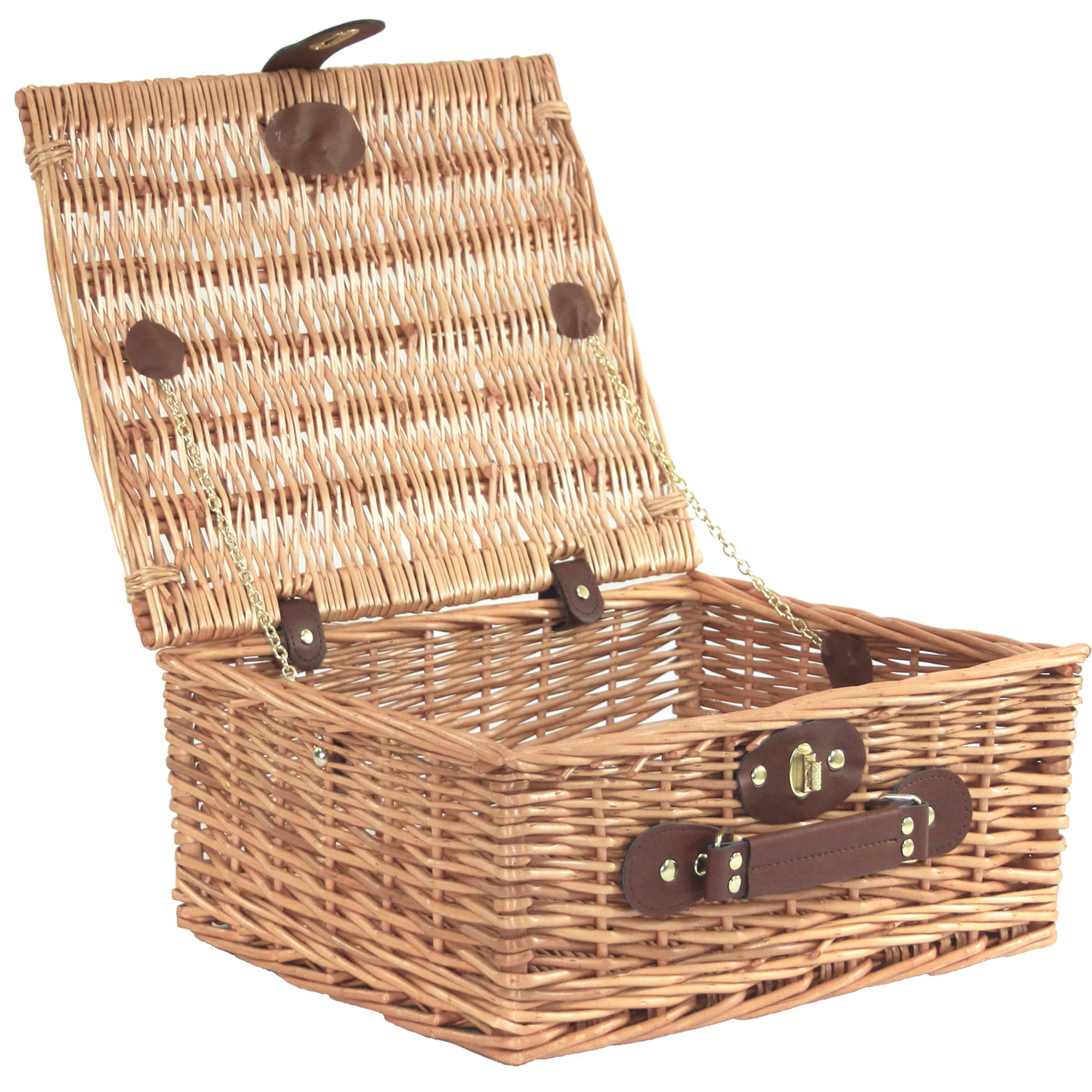 Empty Wicker Hamper Basket With Lid for Gift Baskets, Christmas Hampers ...