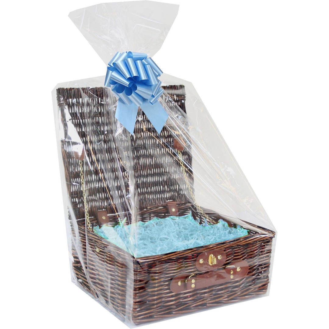 Make Your Own Gift Hamper Set - Empty Wicker Hamper With Lid, Shred ...