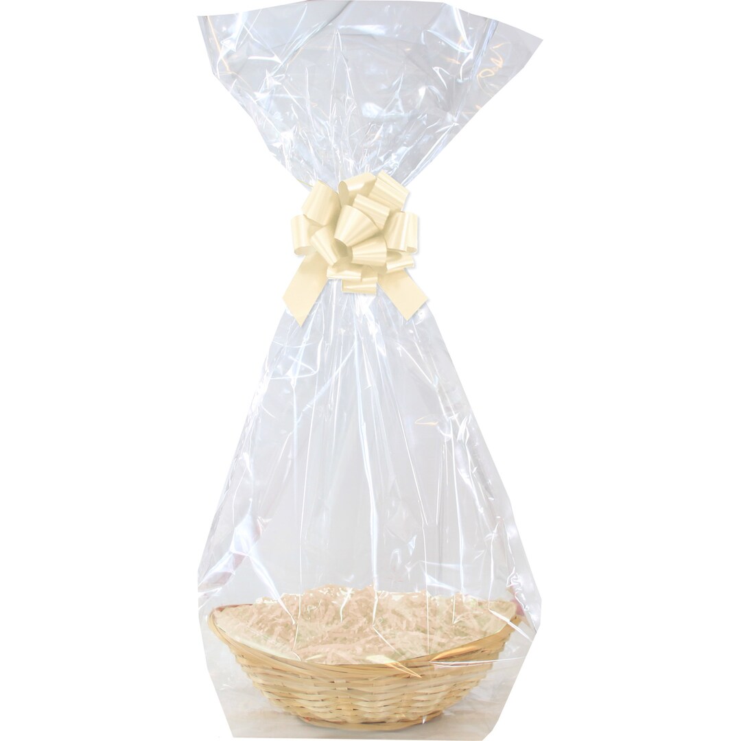 CREAM DIY Gift Basket Hamper Kit - Lightweight Oval Bamboo Basket ...