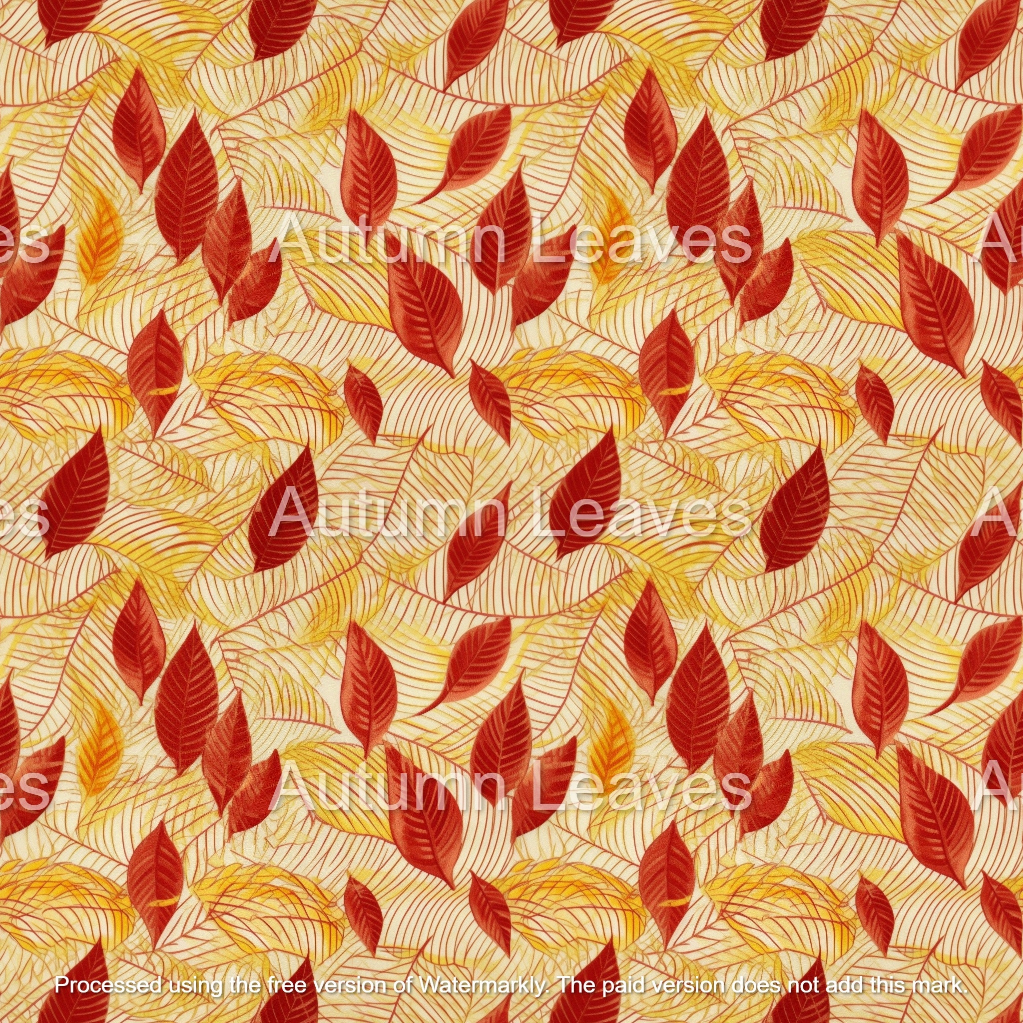Autumn Leaves Digital Seamless Design Instant Download - Etsy