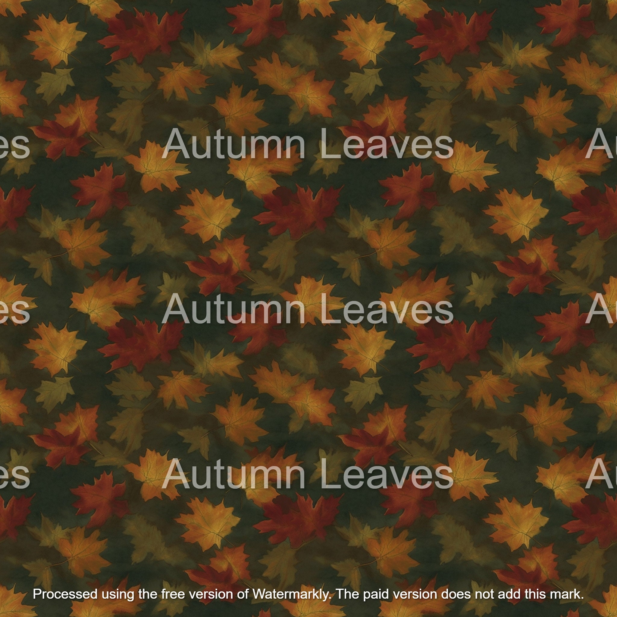 Autumn Leaves Digital Seamless Design Instant Download - Etsy