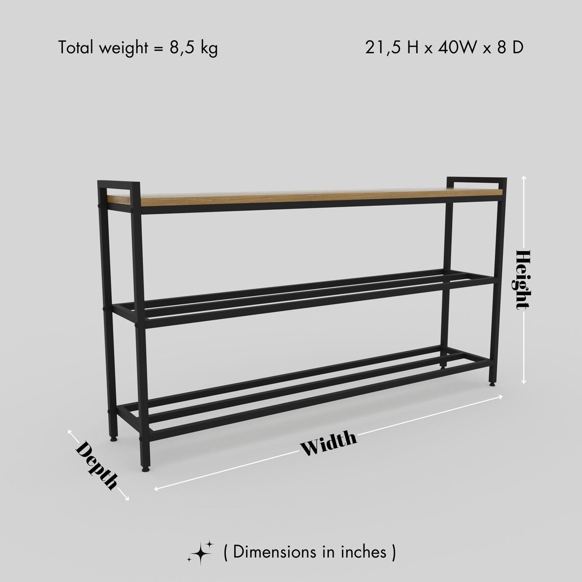 Shoe Stand, Modern Metal Shoe and Slipper Rack, Minimal Shoe Rack ...