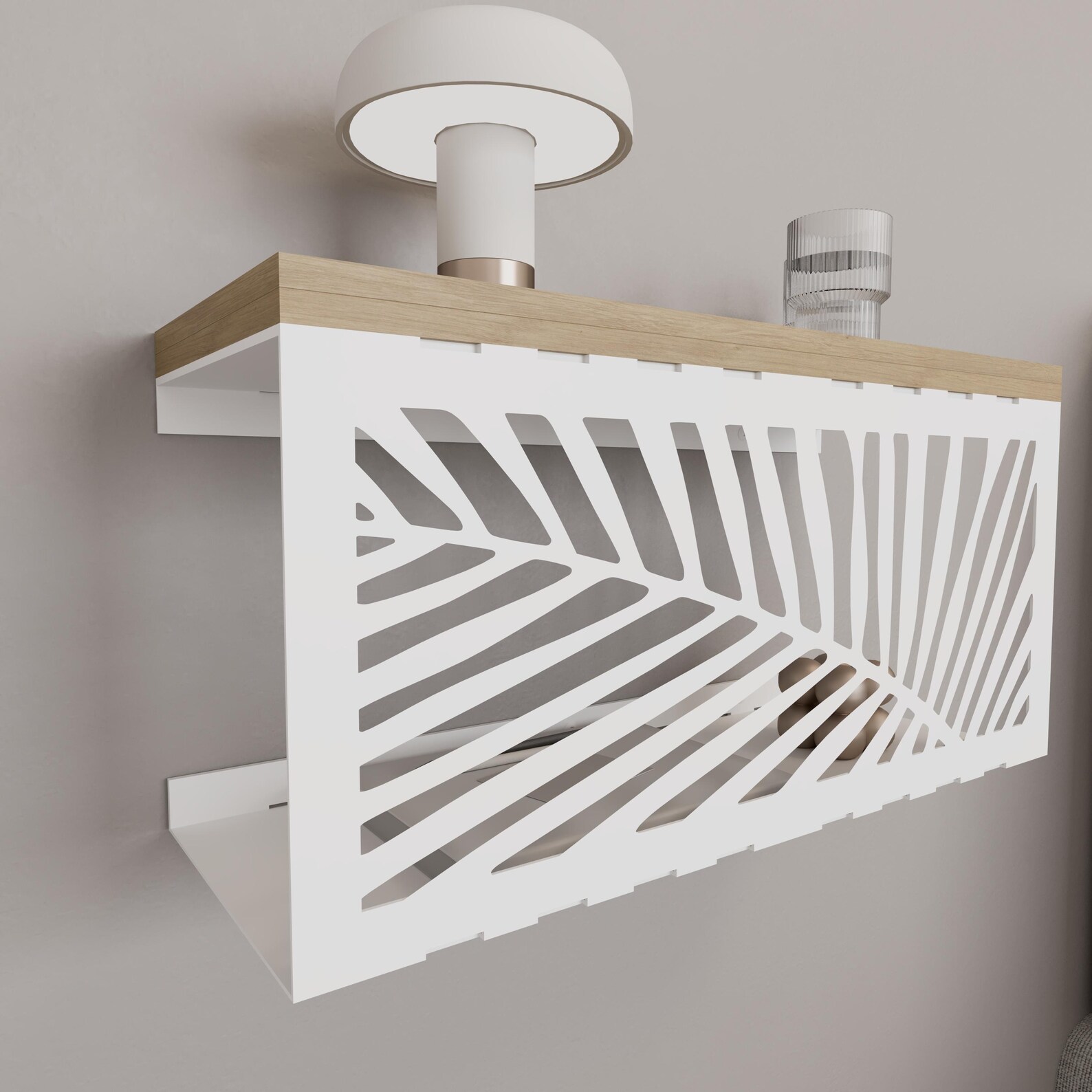 Palm Leaf Metal Wall Shelf - Stylish and Functional Home Décor, Modern ...