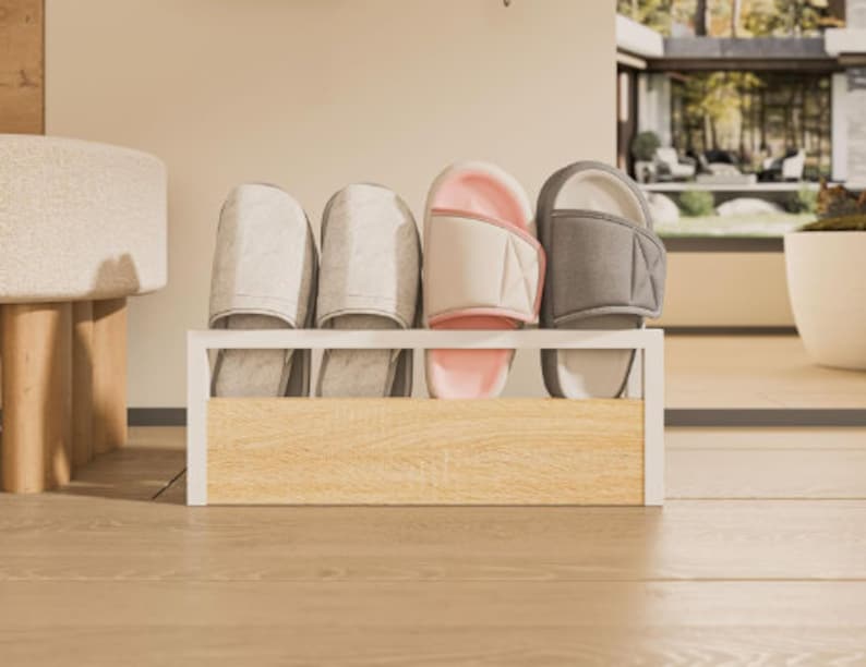 Slipper Shoe Stand Rack Storage, Housewarming Gift,metal Slipper Holder ...