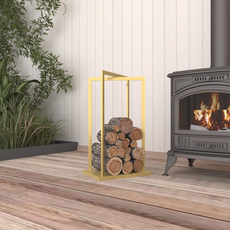 Firewood Rack , Shelf, Minimalist Home Decor, log holder, Gift for ...
