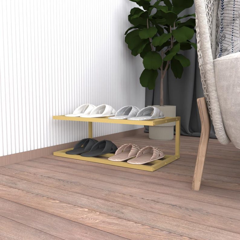Slipper Shoe Stand Rack Storage, Housewarming Gift, Metal Slipper ...