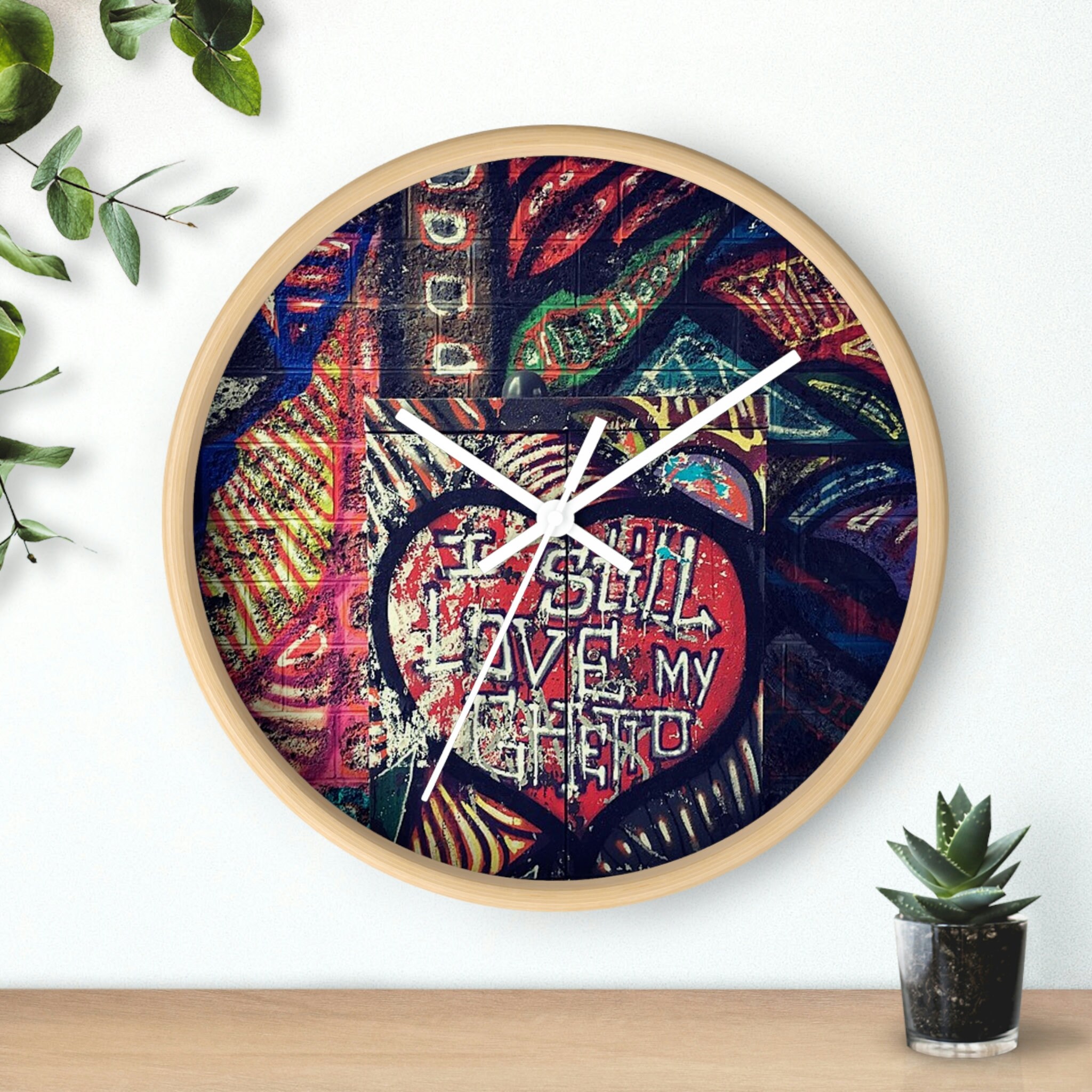 Still Love My Ghetto Wall Clock Urban Graffiti Positive Home Decor - Etsy