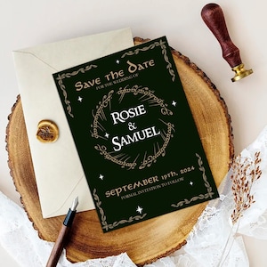 LOTR Wedding Save the Date Tolkien Wedding Template Inspired Elven ...