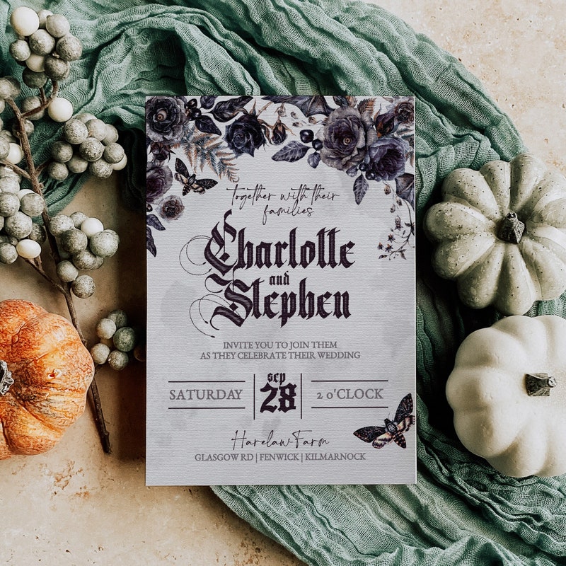 Gothic Wedding Invitations - Etsy