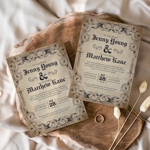 Medieval Wedding Invitation Template, DND Wedding Invite Template ...