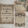 MAGICAL Fantasy Menu Card Template Wizard Wedding Menu Template Fantasy ...