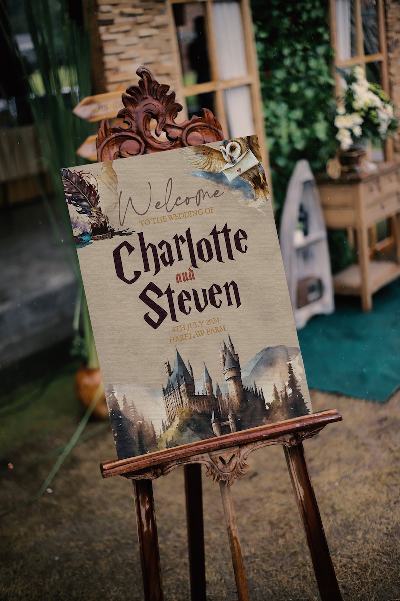 MAGICAL Welcome Sign Template Fantasy Wizard Wedding Theme - Etsy UK