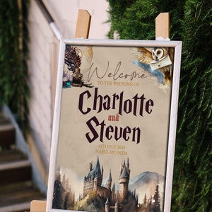 MAGICAL Welcome Sign Template | Fantasy Wizard Wedding Theme ...