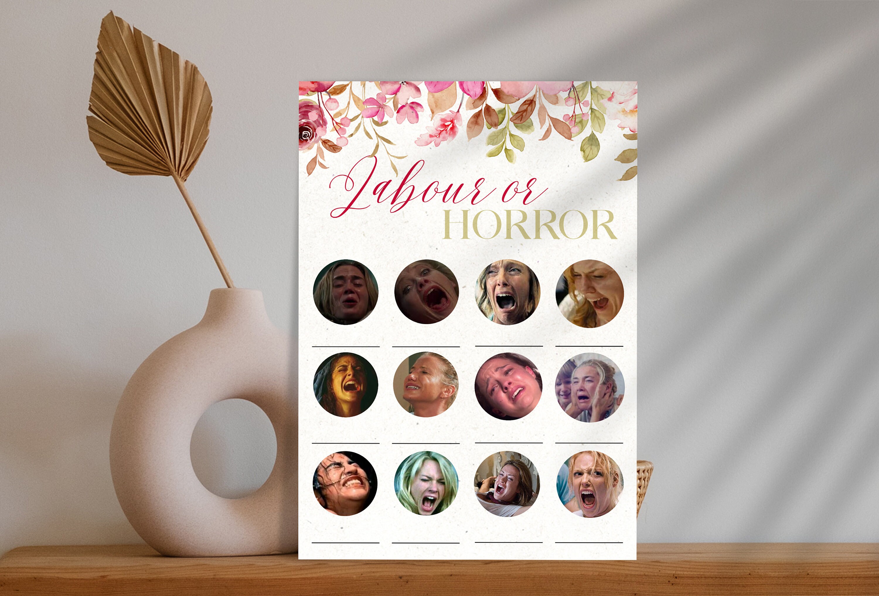 Fun Baby Shower Game Horror or Labor Baby Shower Games - Etsy