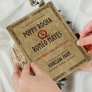 Viking Wedding Invitation Template, Editable Norse Wedding Invite ...