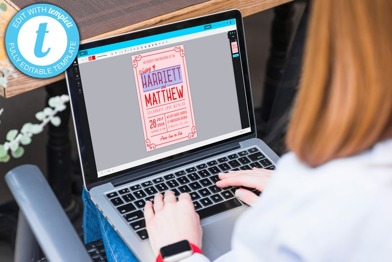 Wes Anderson Wedding Welcome Sign Template Editable Pink Red - Etsy