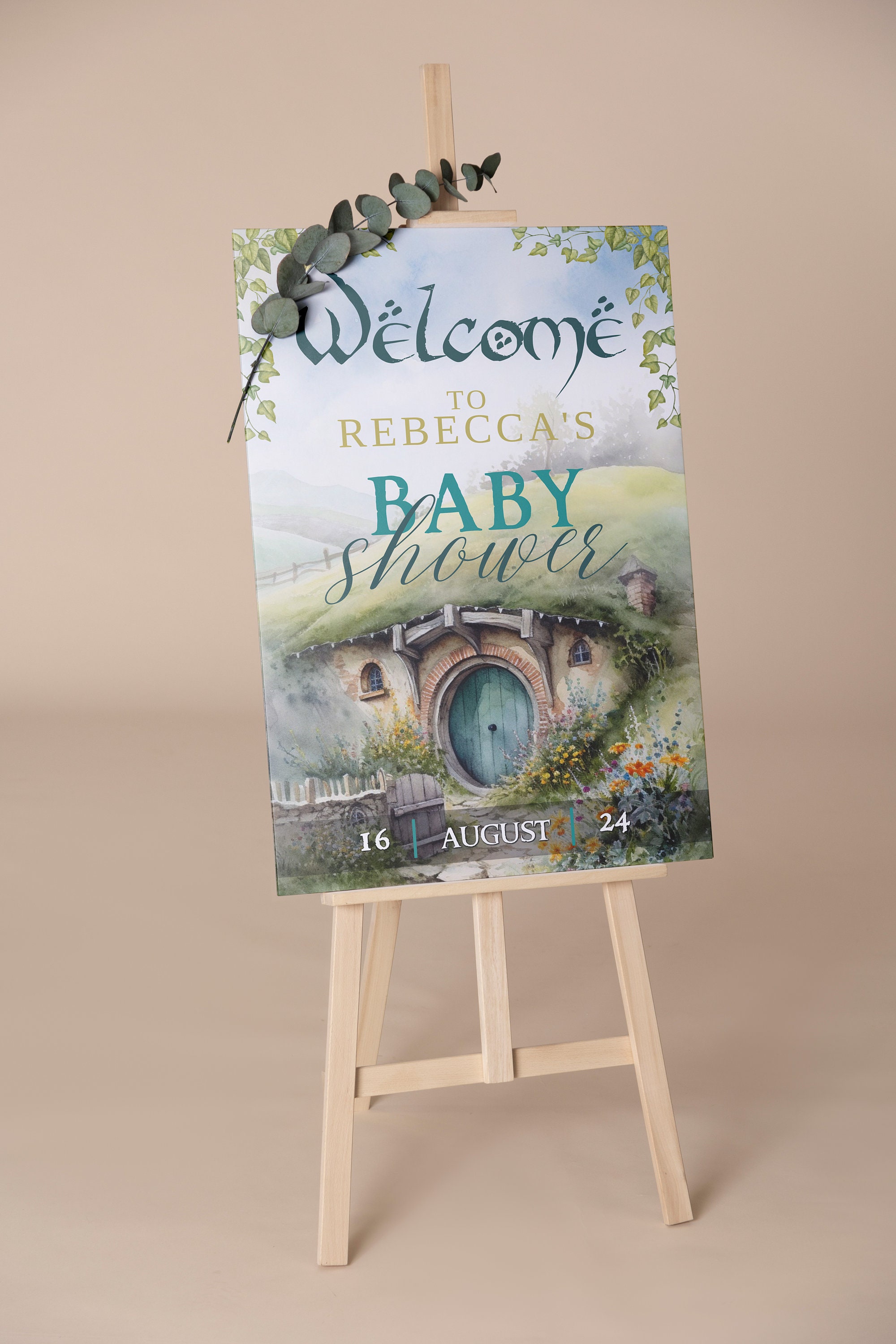 Geeky Baby Shower Welcome Sign Template, LOTR Welcome Printable Sign ...