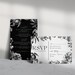 Dark Botanical Wedding Invitation Template Set Romantic Goth Wedding ...