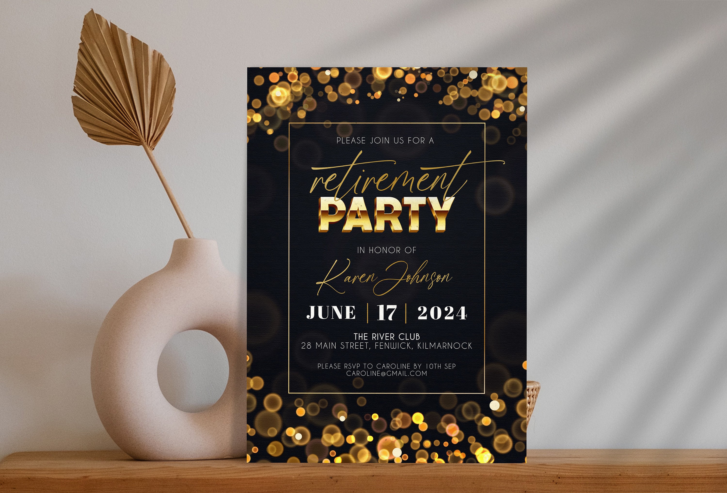 Electronic Retirement Party Invitations