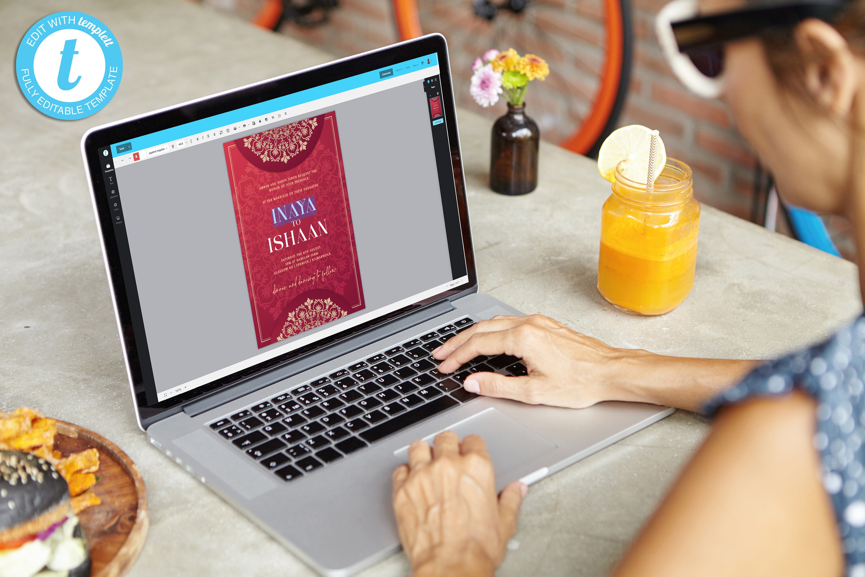 Indian Wedding Menu Card Template Editable Printable Wedding - Etsy