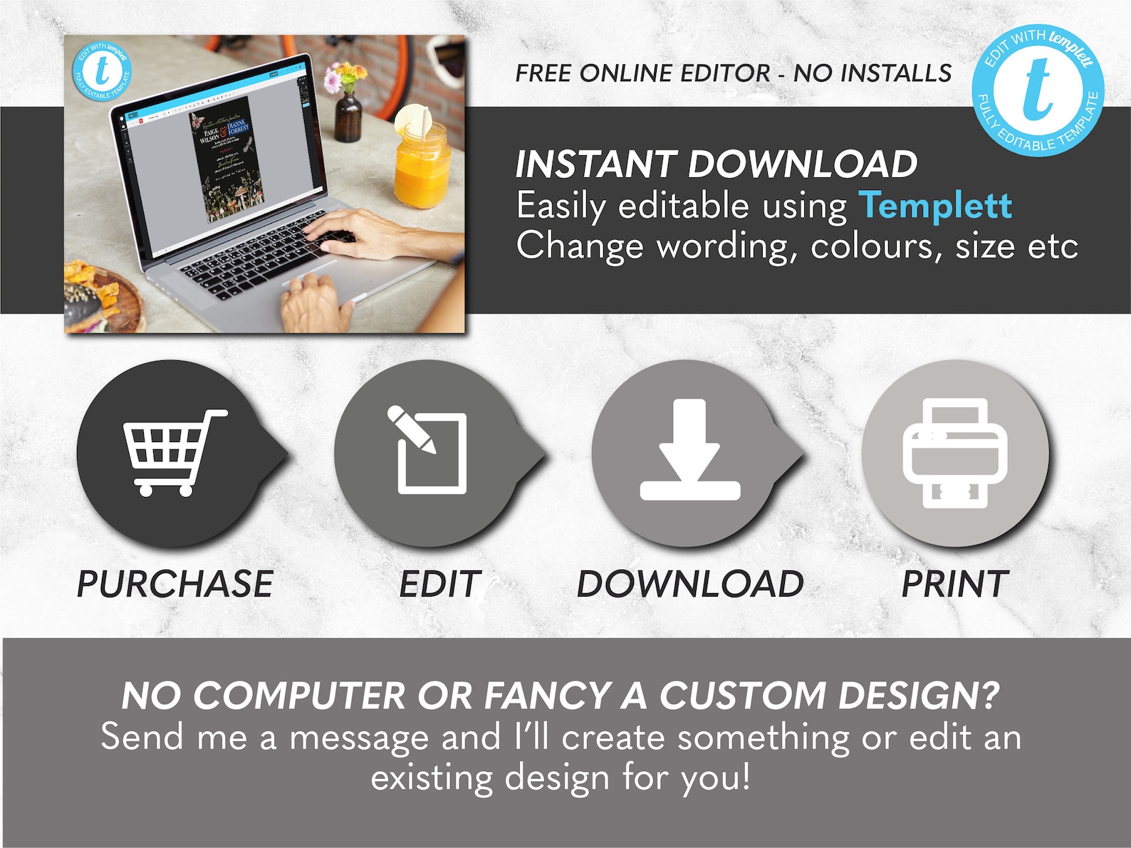LOTR Wedding Set Large Bundle Editable Templates, Geek Wedding, Tolkien ...