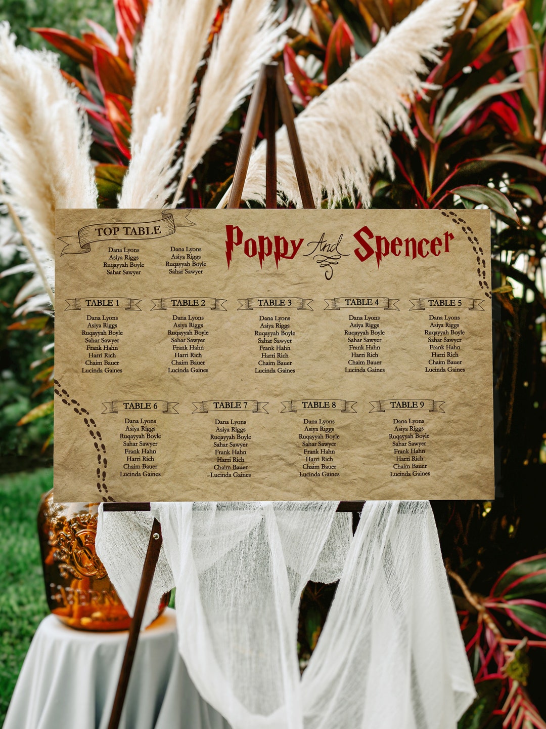 De Plan de table pour mariage magique Plan de table Wizard A1 Château ...