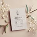GREY TONES Wedding Invitation Template Set Minimal Simple Wedding ...