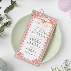 Bridgerton Bridal Shower Menu, Regency Wedding Menu Template, Bridal ...