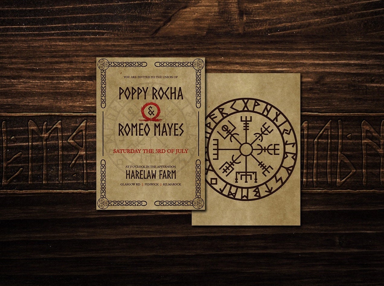Viking Wedding Invitation Template Editable Norse Wedding - Etsy