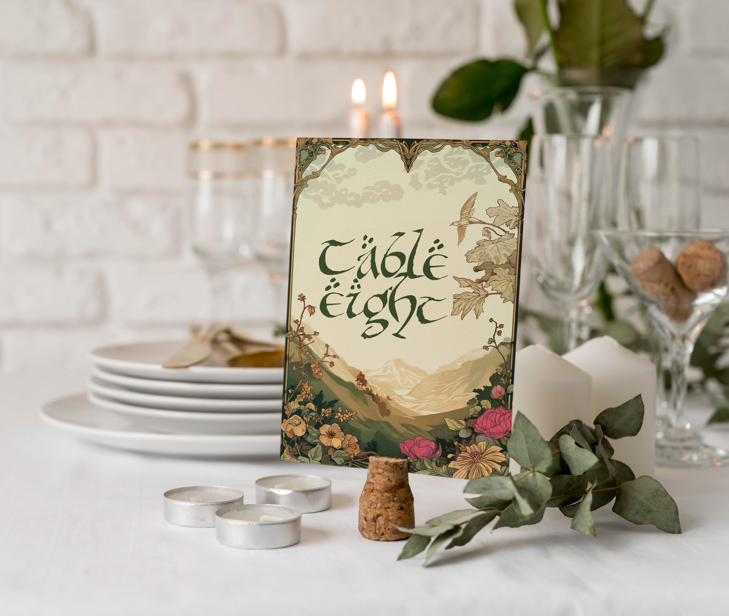 Mucha Art Nouveau Wedding Table Cards and Seating Plan Template ...