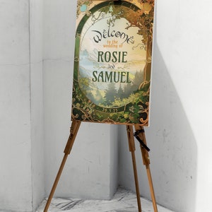 Mucha Wedding Welcome Sign Template, Editable Fantasy Wedding Sign ...