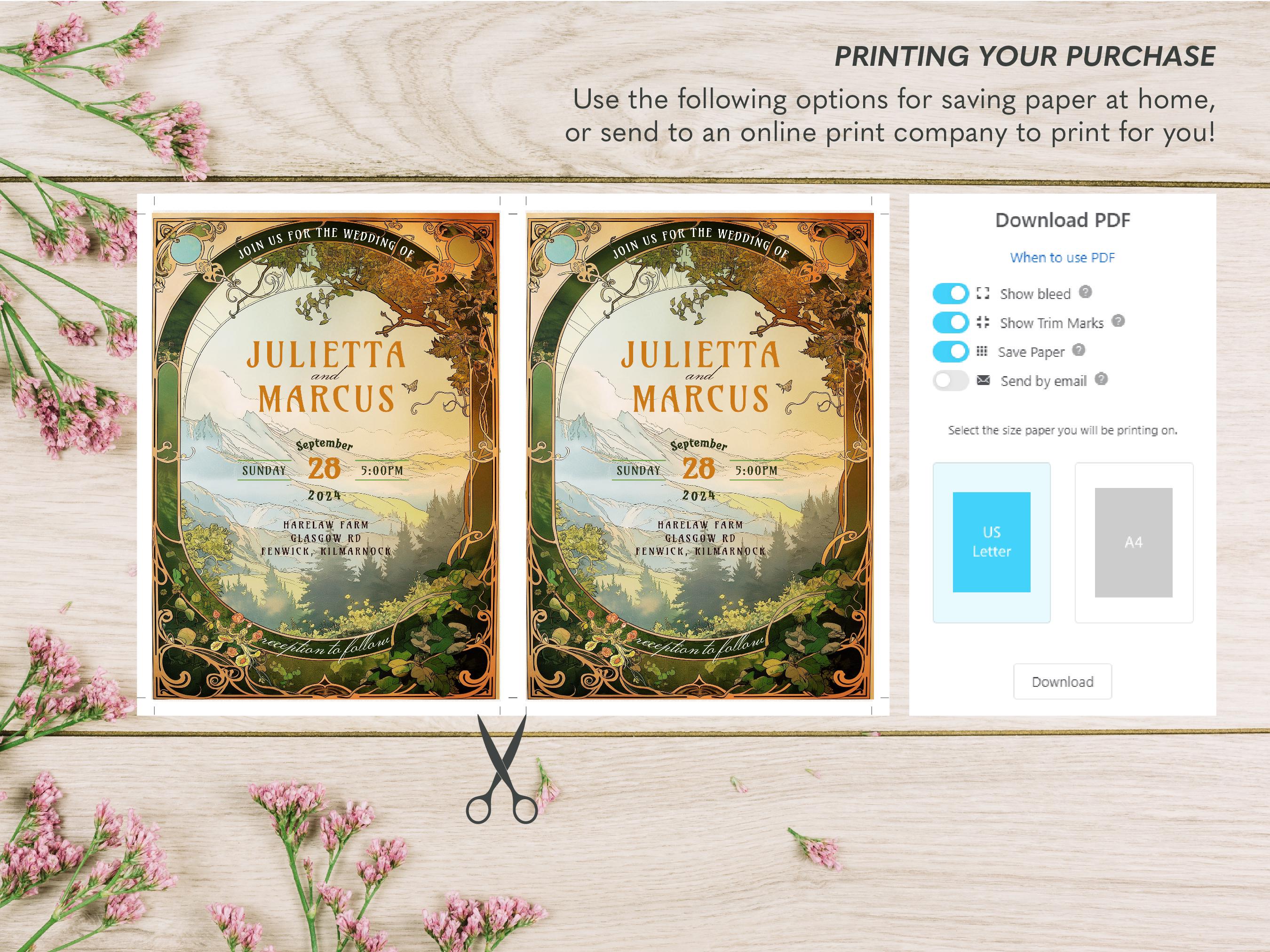 Mucha Art Nouveau Wedding Table Cards and Seating Plan Template ...