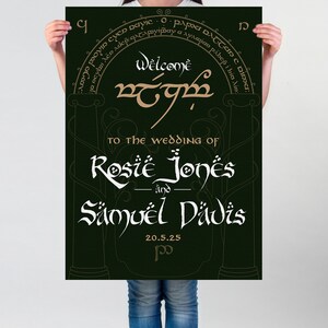 LOTR Welcome Wedding Sign Template, Fantasy Tolkien Inspired Wedding ...